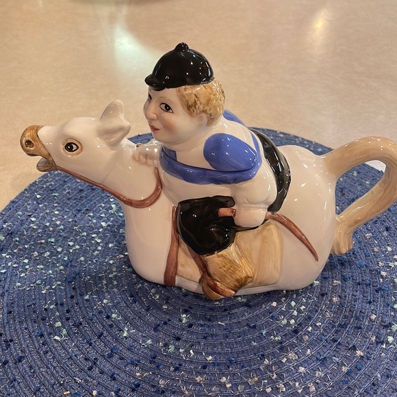 Kitchen | Vintage Ceramic Race Horse And Jockey Teapot | Poshmark